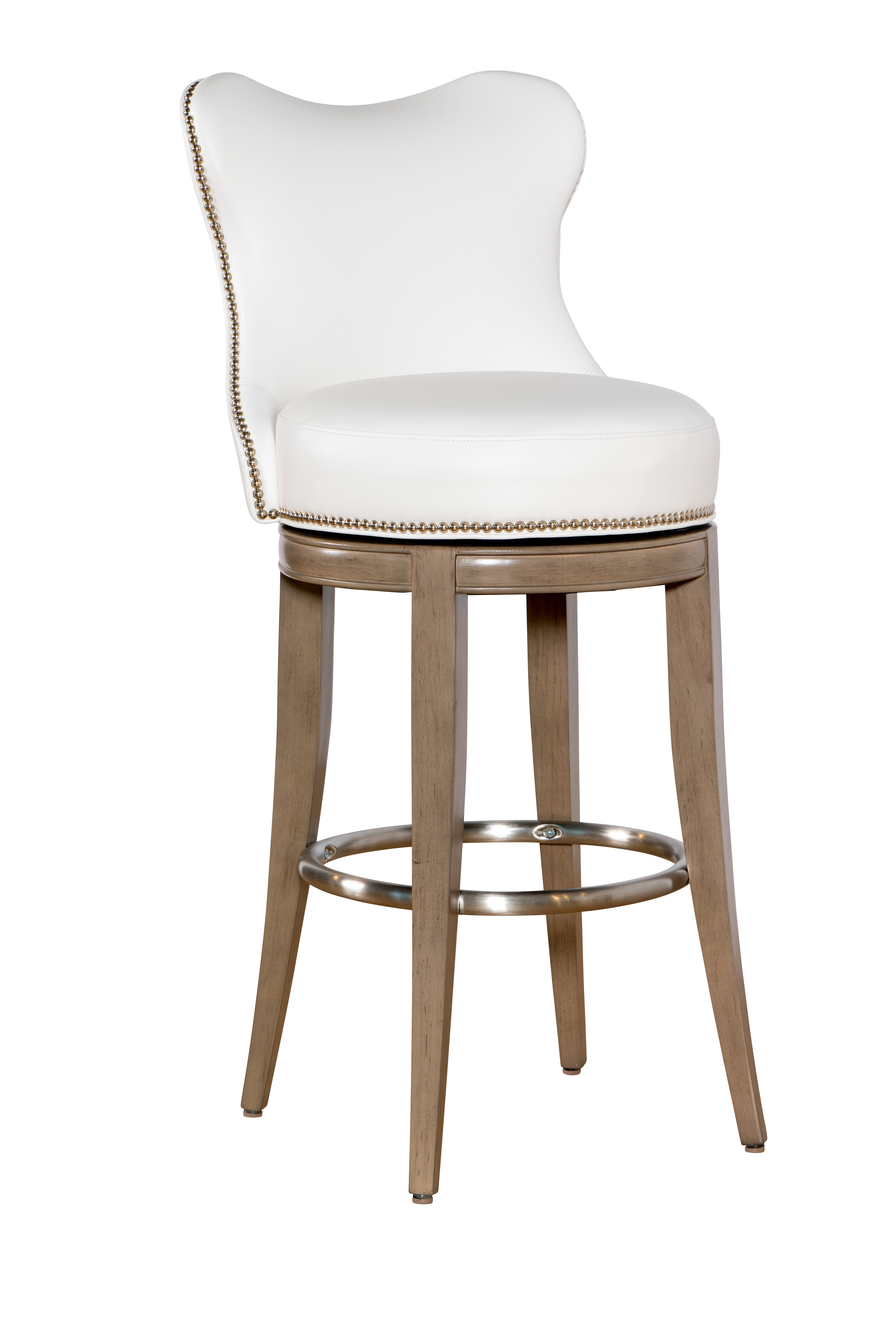 Lenoir Swivel Bar Stool w/ Traditional Base - Designmaster Furniture