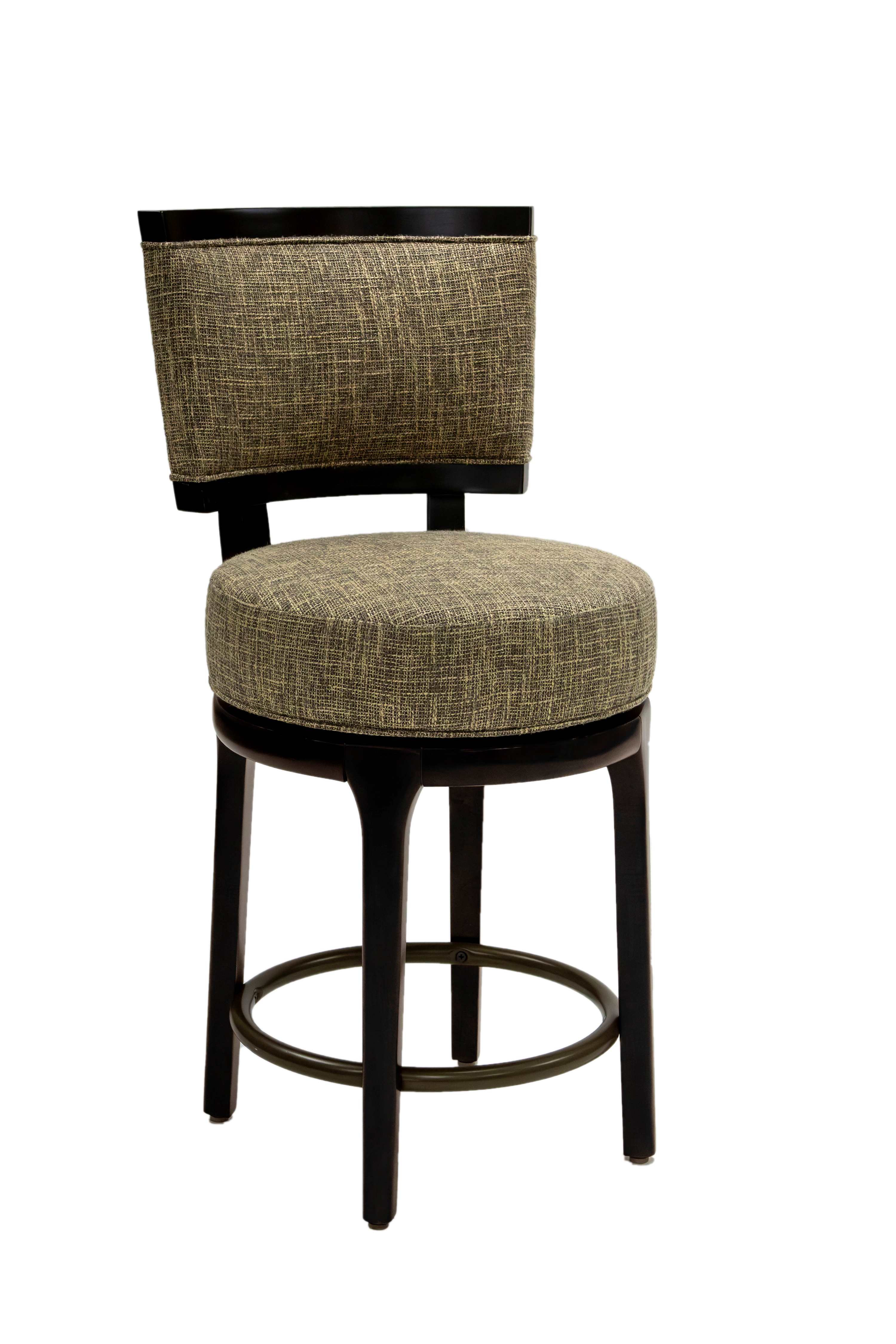 Bartlett Swivel Counter Stool w/ Transitional Base - Designmaster Furniture