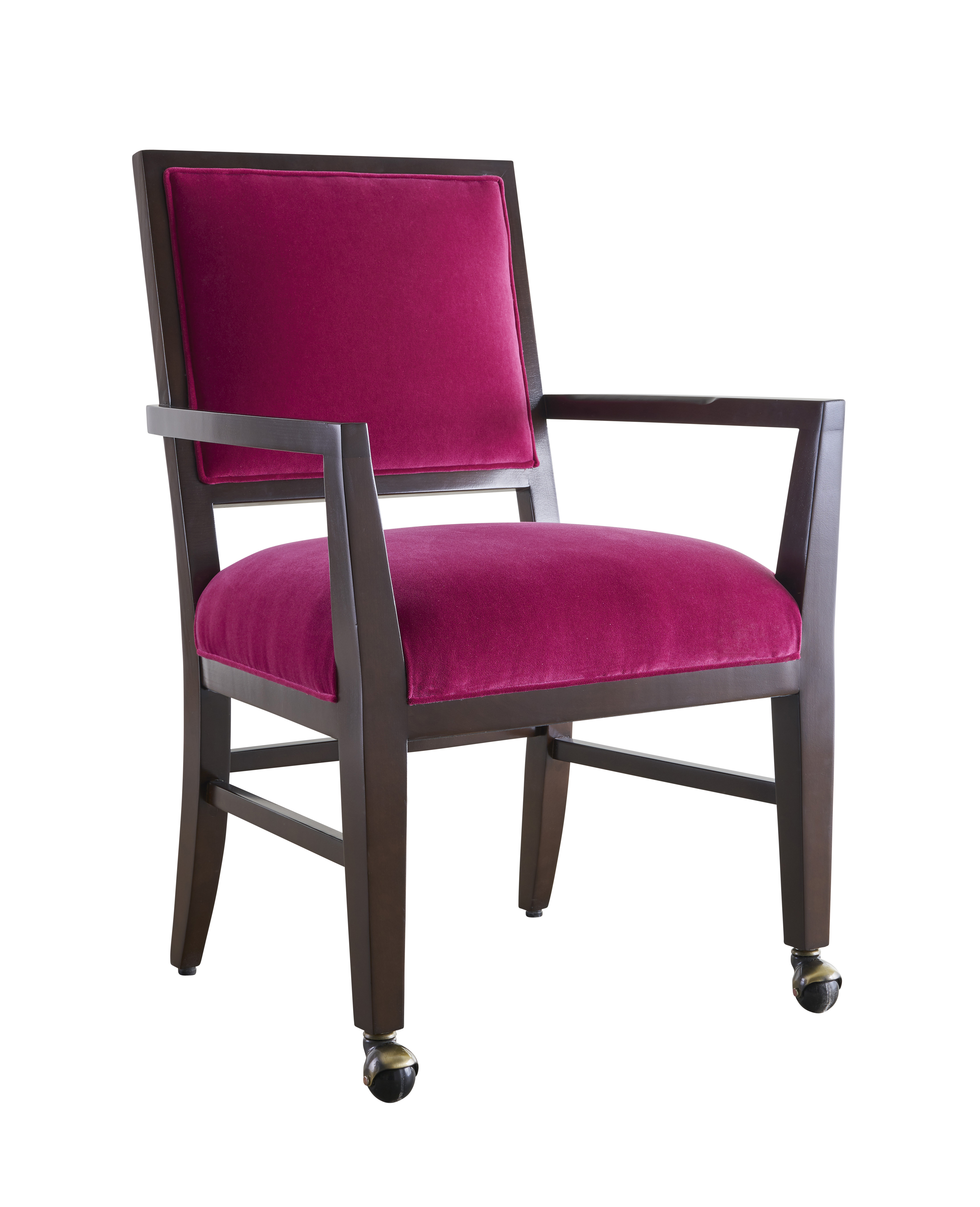 Louisa Arm Chair w/ Front Leg Casters - Designmaster Furniture